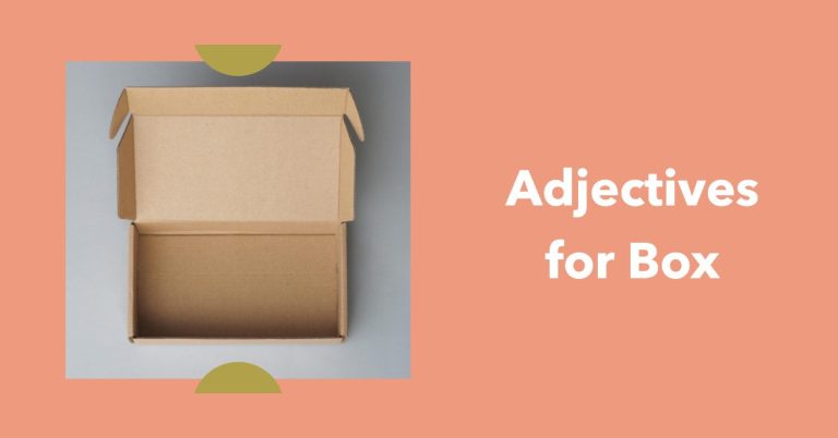 Adjectives for Box - Words For Box