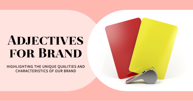 Adjectives for Brand - Words to Describe Brand